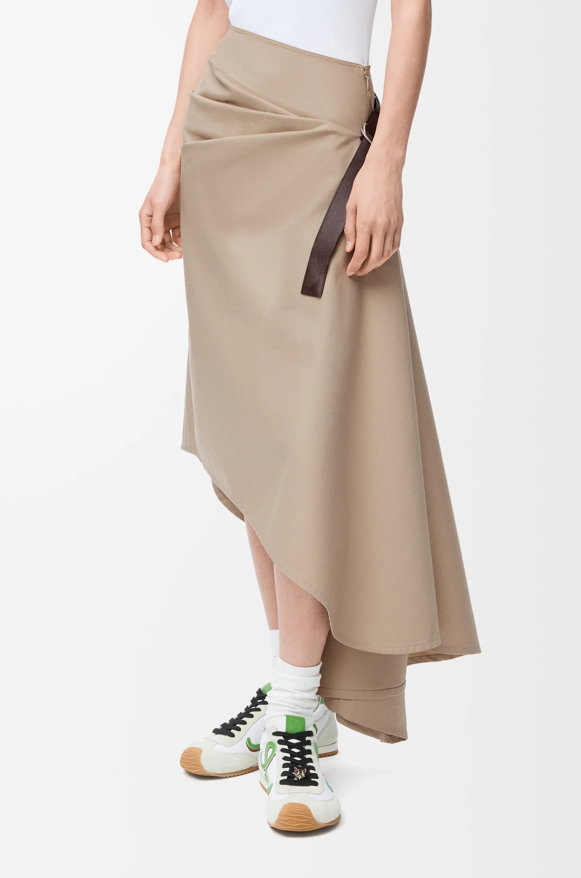 LOEWE Loewe Belted Asymmetrical Draped Skirt